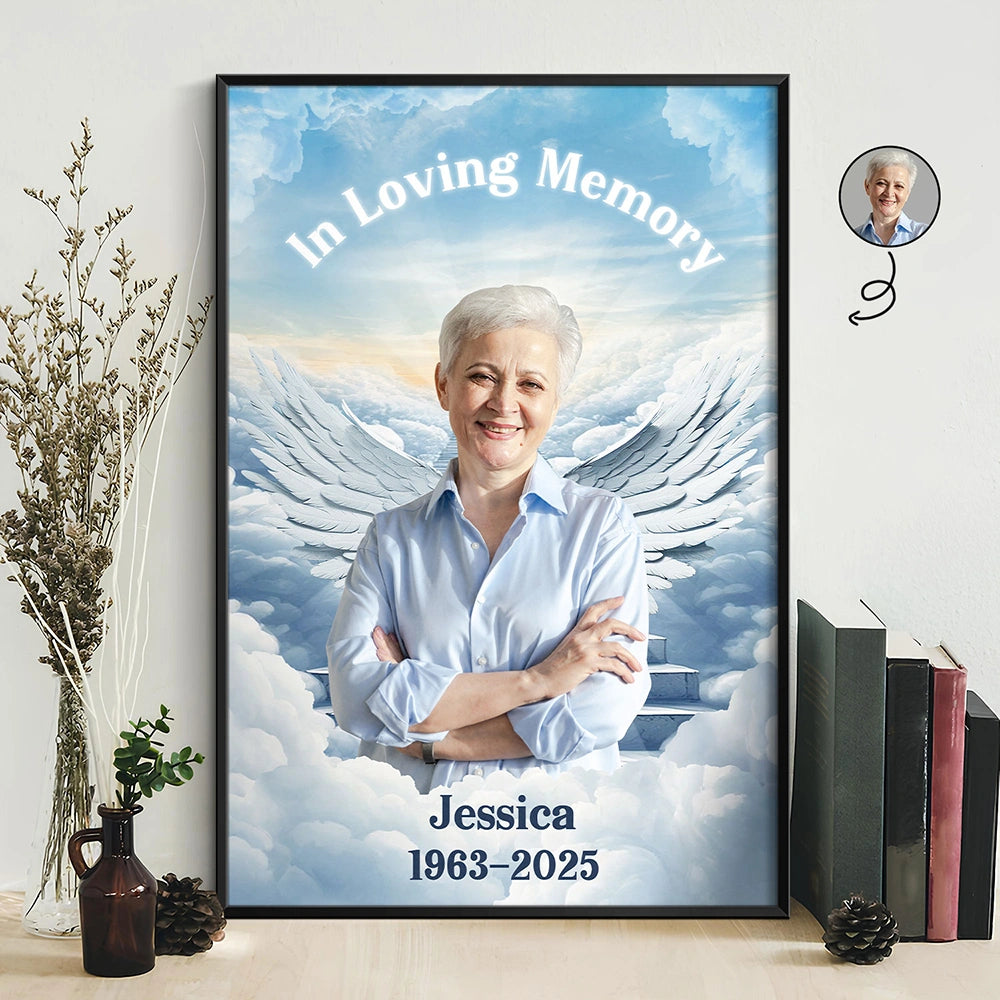 "In Loving Memory" Personalized Decor - Custom Poster Gift for Grieving ...